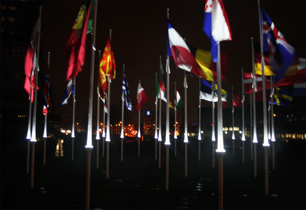 EPO - 40 flags illuminated